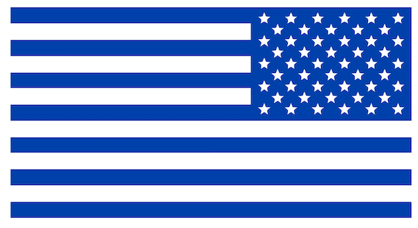 ROYAL BLUE American Flag USA Patriotic Viny Decal - Pick Size ...