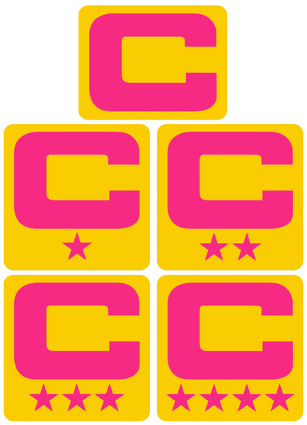 Dual Color Yellow Captain Patch Jersey C Style Football Helmet Decal ...