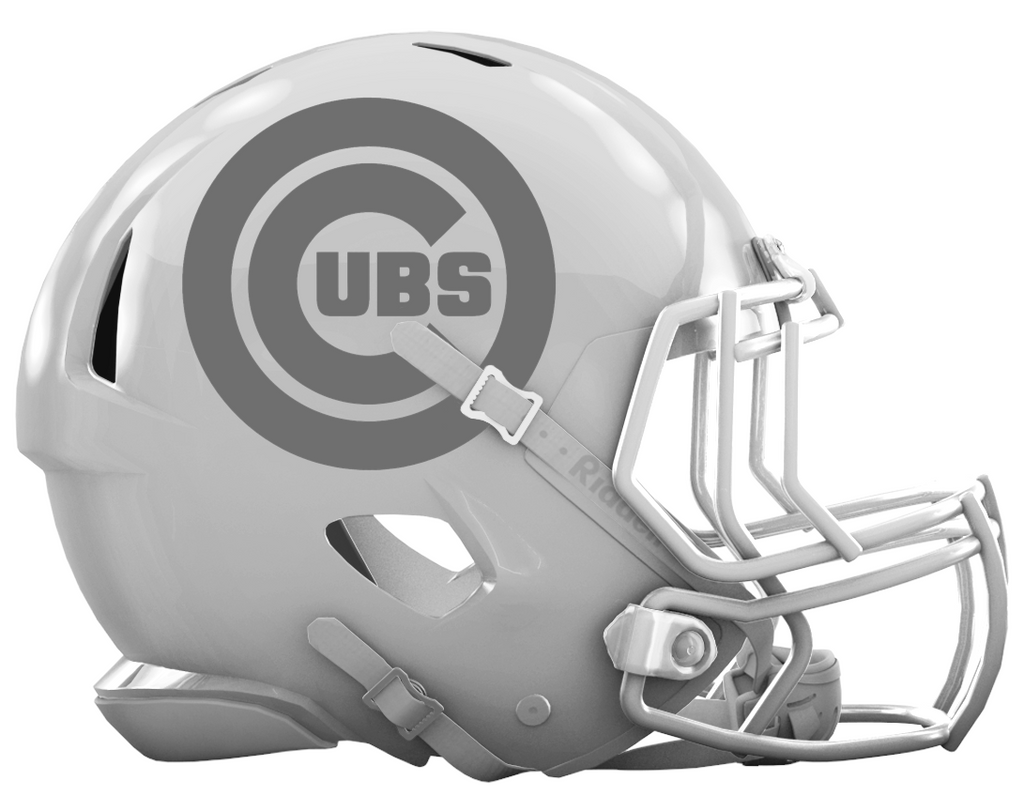 Chicago Cubs Custom Concept White Mini Riddell Speed Football Helmet ...