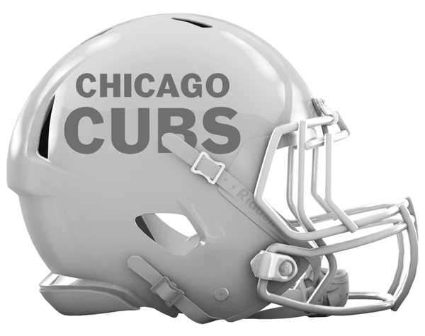 Chicago Cubs Custom Concept White Mini Riddell Speed Football Helmet ...