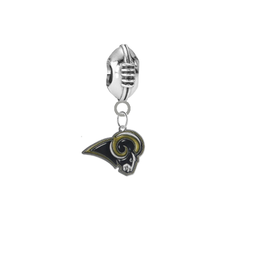 Los Angeles Rams Retro 3D Football Universal European Bracelet Charm ...
