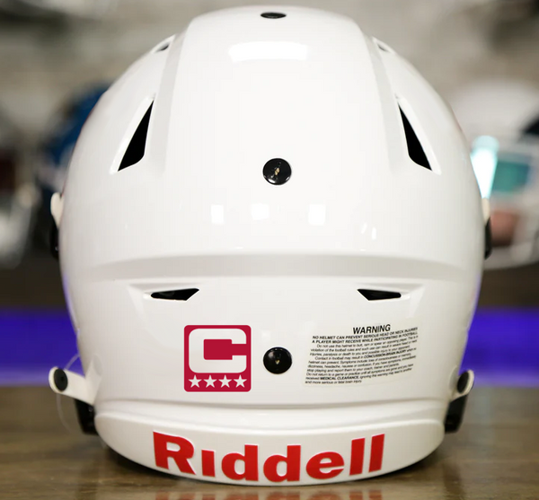 RED Captain Patch Jersey C Style Football Helmet Decal Adult & Youth ...