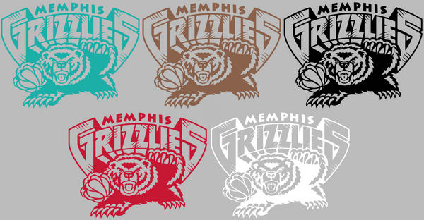 Memphis Grizzlies Retro Premium DieCut Vinyl Decal PICK COLOR & SIZE ...