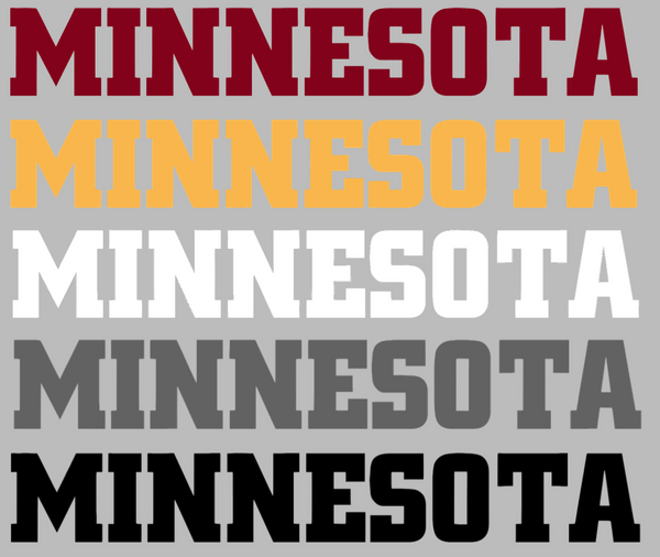 Minnesota Gophers Team Name Logo Premium Vinyl Decal PICK COLOR & SIZE ...