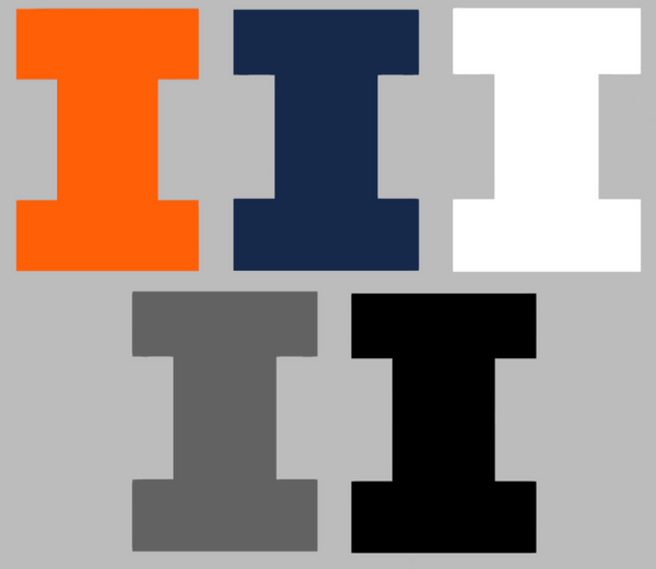 Illinois Fighting Illini Premium DieCut Vinyl Decal PICK COLOR & SIZE ...