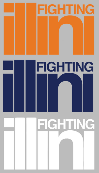 Illinois Fighting Illini Retro Throwback Vinyl Decal PICK COLOR & SIZE ...