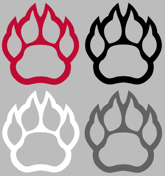Northern Illinois Huskies Paw Print Logo Vinyl Decal PICK COLOR & SIZE ...