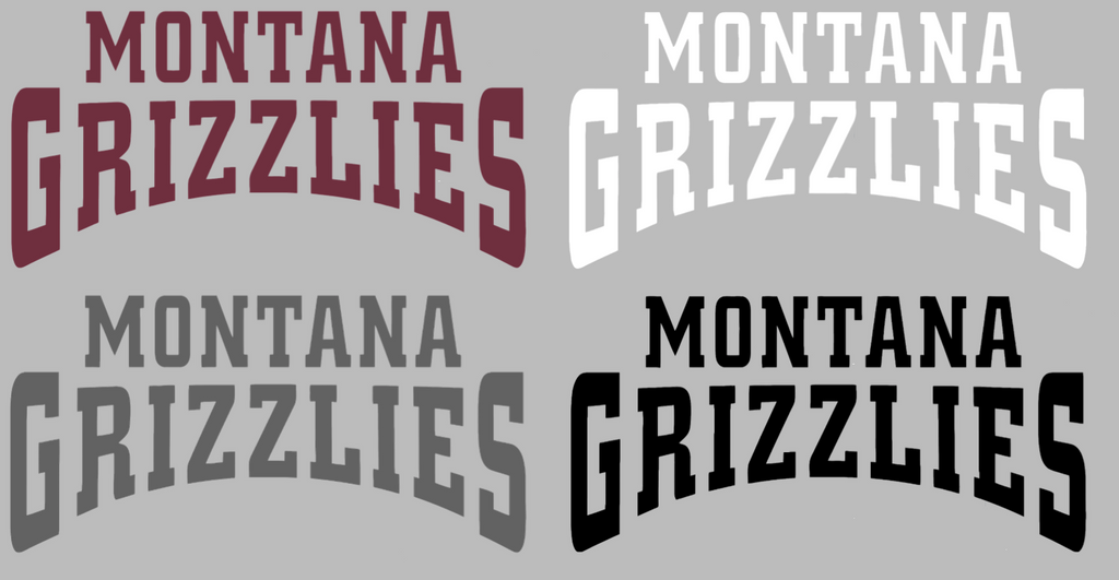 Montana Grizzlies Team Name Logo Premium Vinyl Decal PICK COLOR & SIZE ...