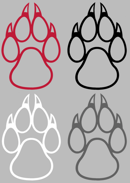 New Mexico Lobos Paw Print Logo Premium Vinyl Decal PICK COLOR & SIZE ...