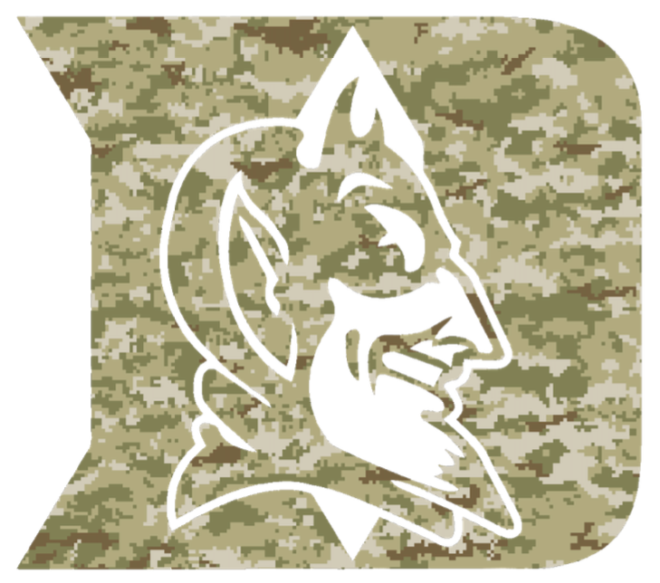 Duke Blue Devils Alternate Salute Service Camouflage Camo Vinyl Decal ...