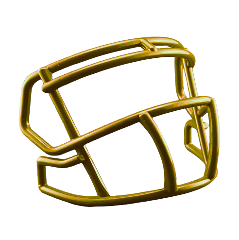 Metallic Gold Custom Riddell Speed Mini Football Helmet Facemask ...