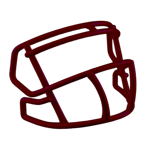 Maroon Custom Riddell Speed Mini Football Helmet Facemask ...