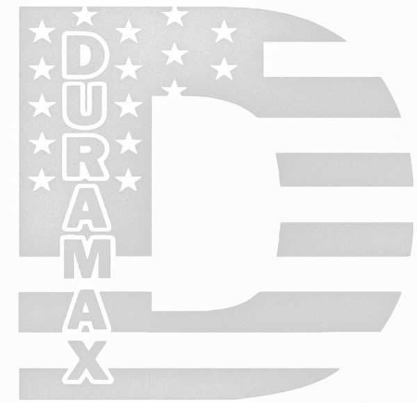 Duramax Diesel Stars & Stripes Truck Logo FROSTED ETCHED GLASS Decal ...