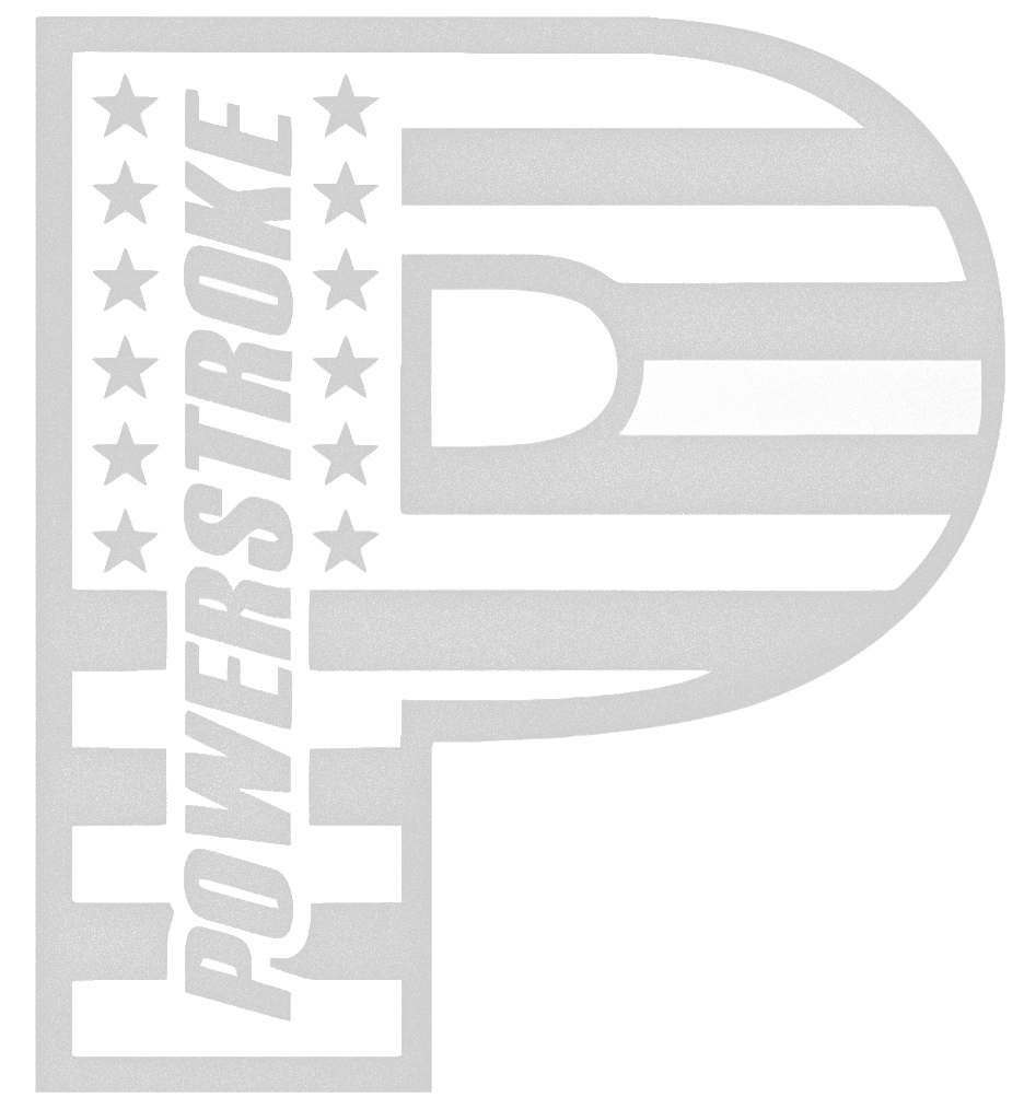 Powerstroke Diesel Stars & Stripes Truck FROSTED GLASS Vinyl Decal ...