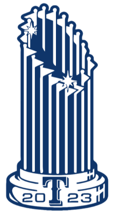 Texas Rangers 2023 World Series Trophy Vinyl Decal L.E. #/100 ...