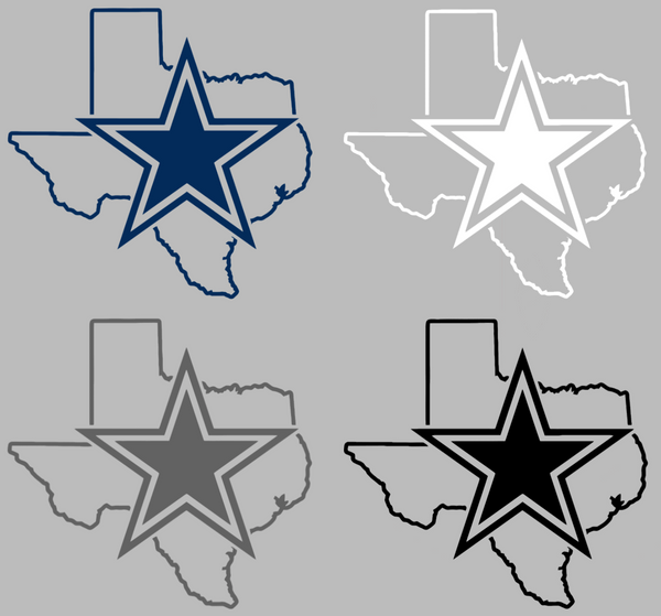 Dallas Cowboys Texas State & Team Logo Vinyl Decal PICK COLOR & SIZE ...