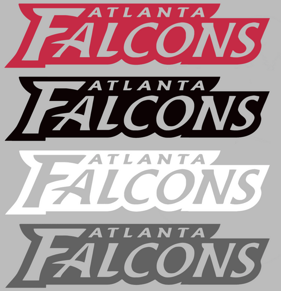 Atlanta Falcons Retro Team Name Logo Vinyl Decal PICK COLOR & SIZE ...