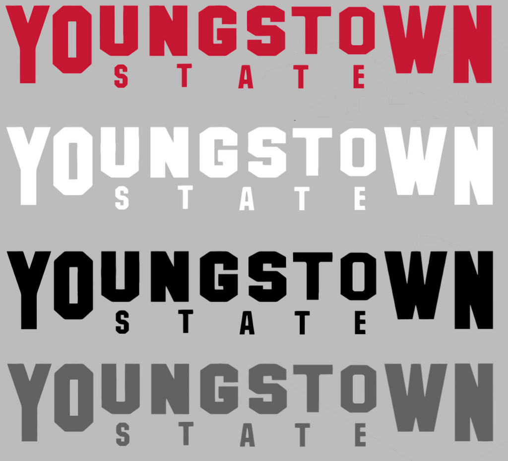 Youngstown State Penguins Team Name Logo Vinyl Decal PICK COLOR SIZE ...