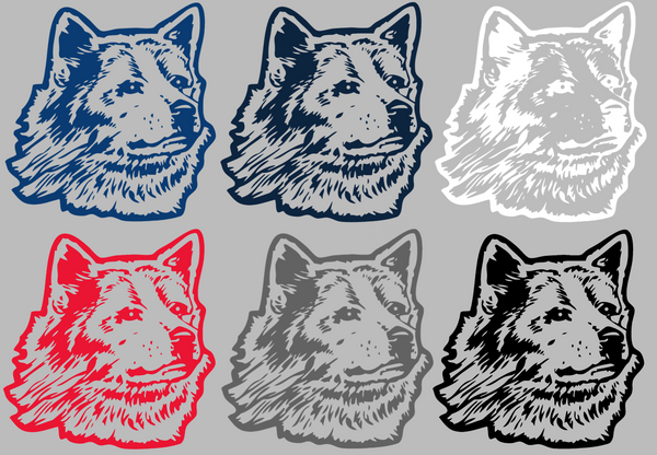 UConn Huskies Retro Throwback Logo Premium Vinyl Decal PICK COLOR SIZE ...