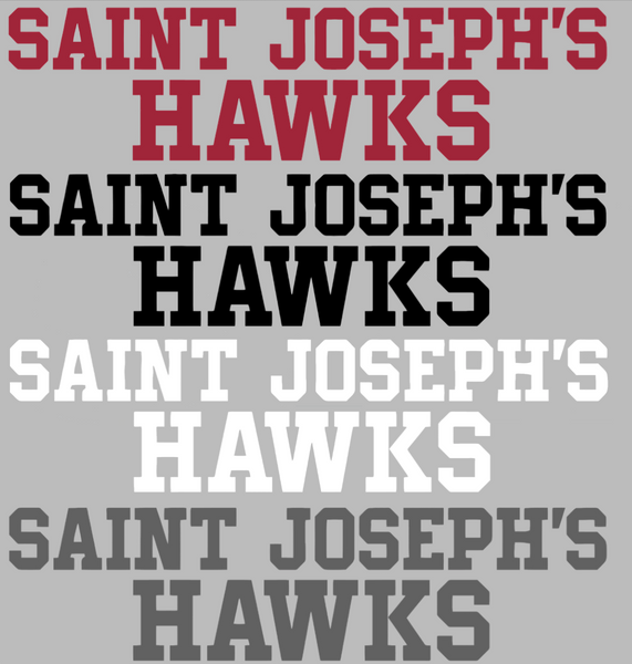 St Joseph Hawks Team Name Logo Premium Vinyl Decal PICK COLOR & SIZE ...