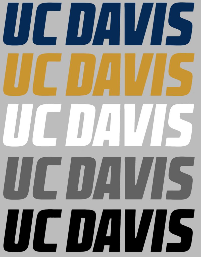 California Davis Aggies Team Name Logo Vinyl Decal PICK COLOR & SIZE ...