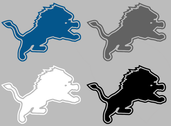 Detroit Lions Retro Throwback Logo Premium Vinyl Decal PICK COLOR SIZE ...