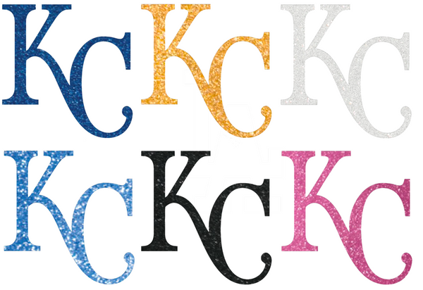 Kansas City Royals Metallic Sparkle KC Logo Premium Vinyl Decal ...