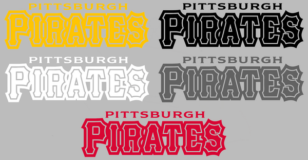 Pittsburgh Pirates Team Name Logo Vinyl Decal PICK COLOR & SIZE ...