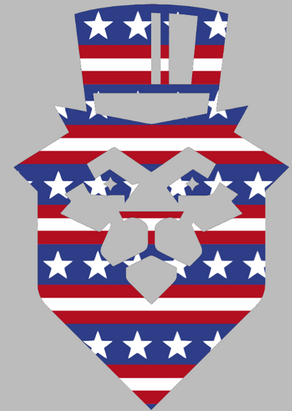 Duquesne Dukes Mascot Logo Stars & Stripes American Flag Vinyl Decal ...