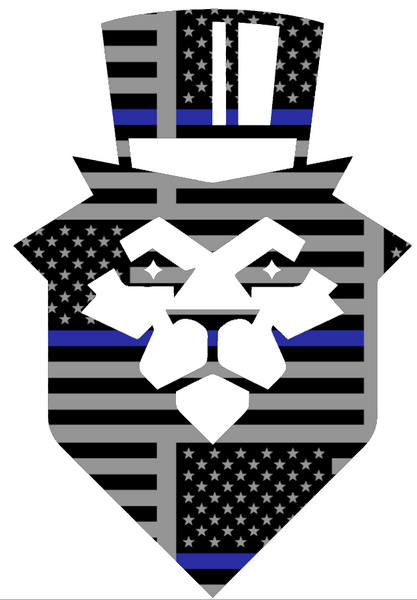 Duquesne Dukes Mascot Logo Thin Blue Line American Flag Vinyl Decal ...