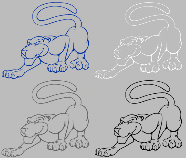 Georgia State Panthers Retro Throwback Logo Decal PICK COLOR & SIZE ...