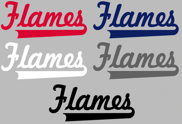 Illinois Chicago Flames Team Name Logo Vinyl Decal PICK COLOR & SIZE ...