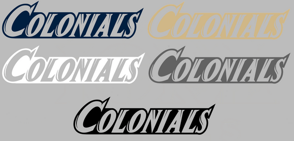 George Washington Colonials Team Name Logo Vinyl Decal PICK COLOR SIZE ...