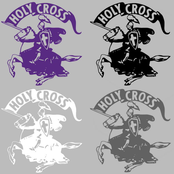 Holy Cross Crusaders Retro Throwback Logo Vinyl Decal PICK COLOR SIZE ...
