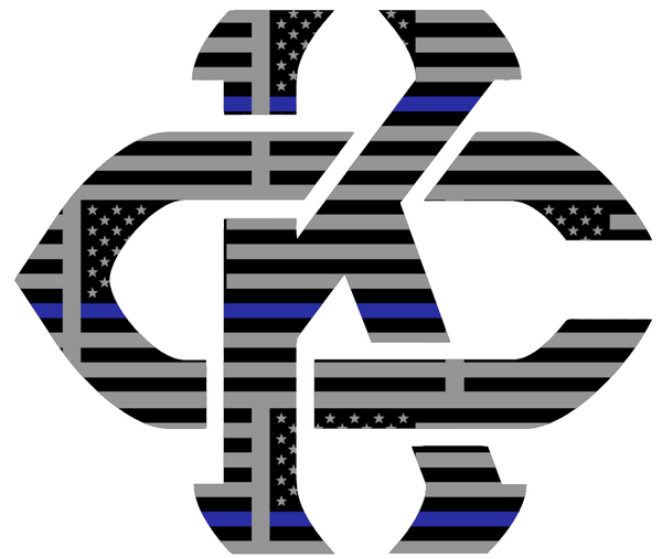 Kansas City Roos KC Logo Thin Blue Line American Flag Vinyl Decal ...