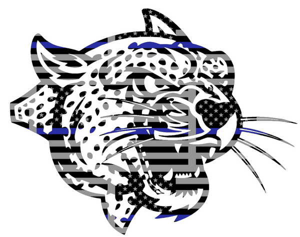 Lafayette Leopards Team Logo Thin Blue Line American Flag Vinyl Decal ...