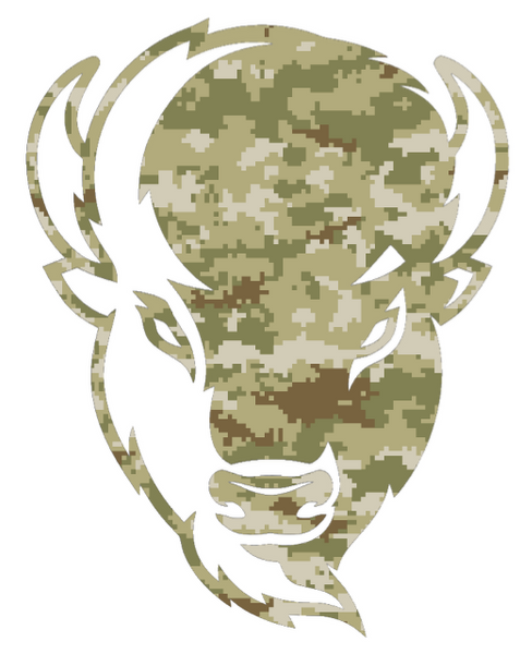 Lipscomb Bison Mascot Logo Salute to Service Camouflage Camo Decal ...