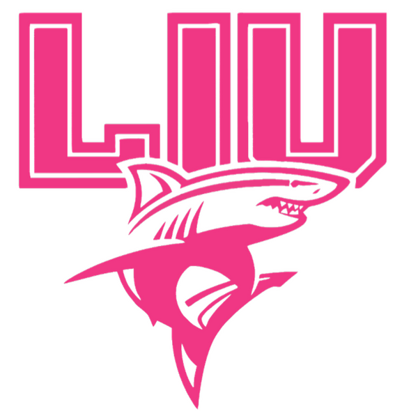 Long Island LIU Sharks HOT PINK Team Logo Vinyl Decal PICK SIZE ...