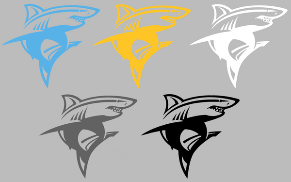 Long Island LIU Sharks Mascot Logo Premium Vinyl Decal PICK COLOR SIZE ...