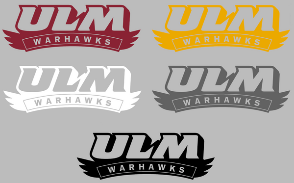 Louisiana Monroe Warhawks Team Name Logo Vinyl Decal PICK COLOR & SIZE ...