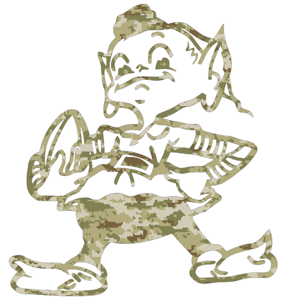 Cleveland Browns Salute to Service Brownie The Elf Camouflage Decal ...