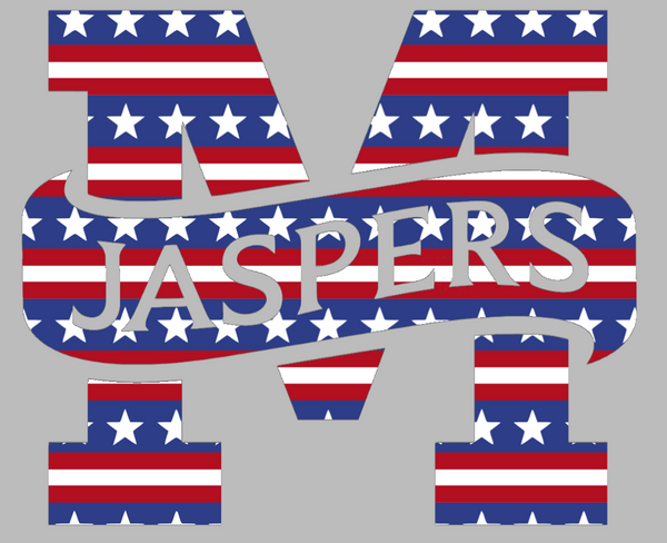Manhattan Jaspers Team Logo Stars & Stripes American Flag Vinyl Decal ...