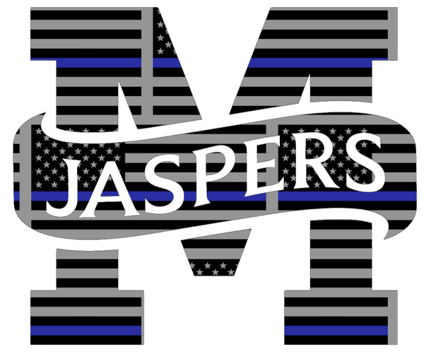 Manhattan Jaspers Team Logo Thin Blue Line American Flag Vinyl Decal ...