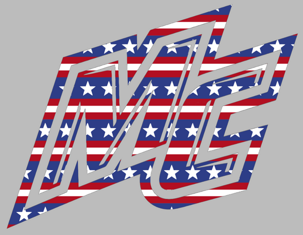 Merrimack Warriors Team Logo Stars & Stripes American Flag Vinyl Decal ...
