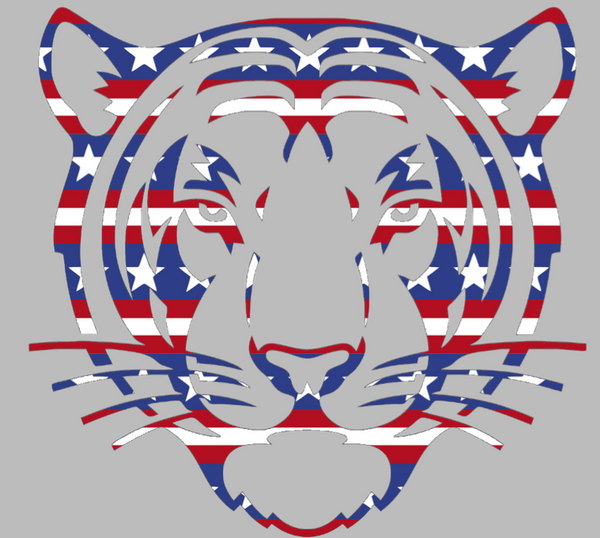 Princeton Tigers Mascot Logo Stars & Stripes American Flag Vinyl Decal ...