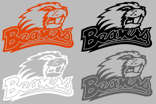 Oregon State Beavers Retro Throwback Logo Vinyl Decal PICK COLOR SIZE ...