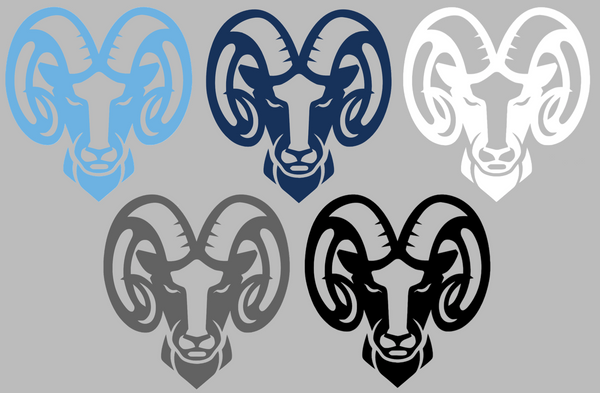 Rhode Island Rams Mascot Logo Premium Vinyl Decal PICK COLOR & SIZE ...