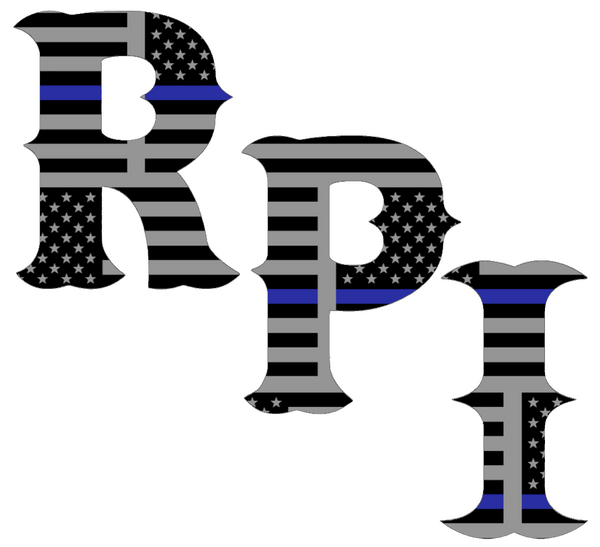 RPI Engineers Team Logo Thin Blue Line American Flag Vinyl Decal ...