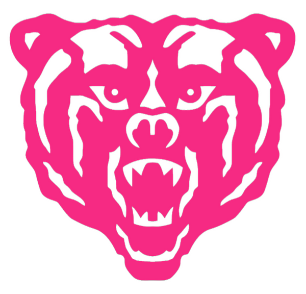 Mercer Bears HOT PINK Mascot Logo Premium Vinyl Decal PICK SIZE ...