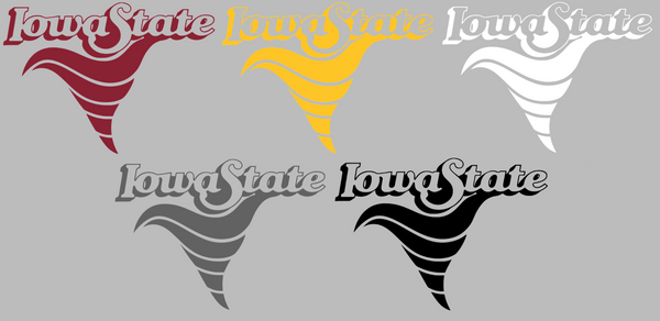 Iowa State Cyclones Retro Throwback Logo Vinyl Decal PICK COLOR & SIZE ...